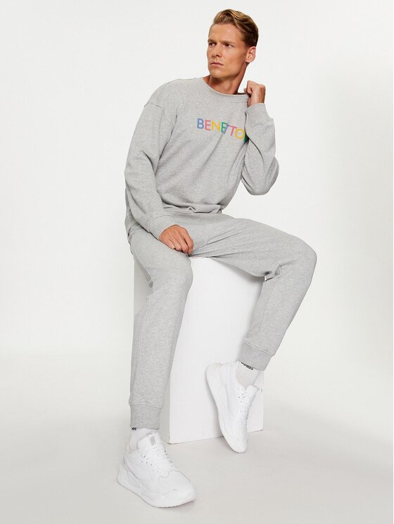United Colors Of Benetton Bluză 3J68U100F Gri Regular Fit | Modivo.ro