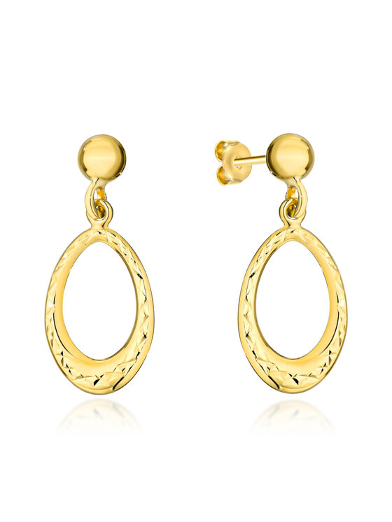 Fugart Kolczyki Kolczyki złote diamentowane owale FUG7-17-K01168-2 ...