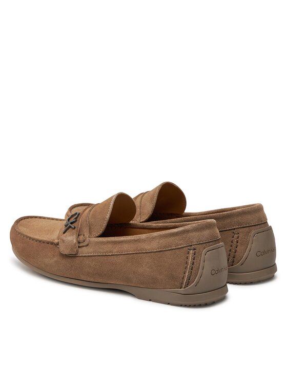 Calvin Klein Mokassins Driving Shoe Bold Logo HM0HM01448 Beige | Modivo.de