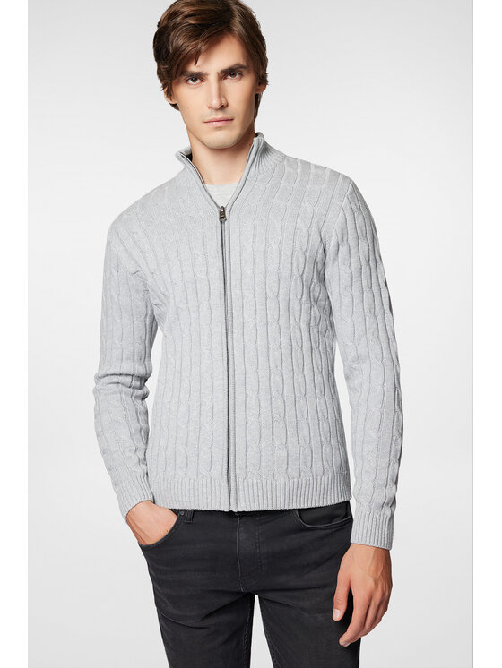 Próchnik Kardigan PM9 SW073224000036 Szary Regular Fit | Modivo.pl