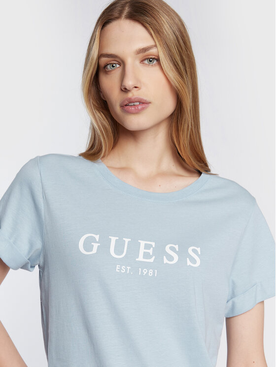 Guess Футболка 1981 W2BI68 K8G01 Голубий Regular Fit | Modivo.ua