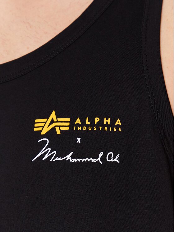 Alpha Industries Tank top Muhammad Ali 136563 Czarny Regular Fit | Modivo.pl