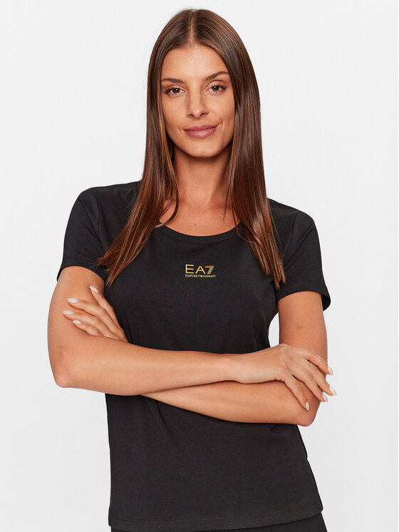 EA7 Emporio Armani T-shirt 6RTT23 TJDZZ 0200 Noir Regular Fit | Modivo.fr