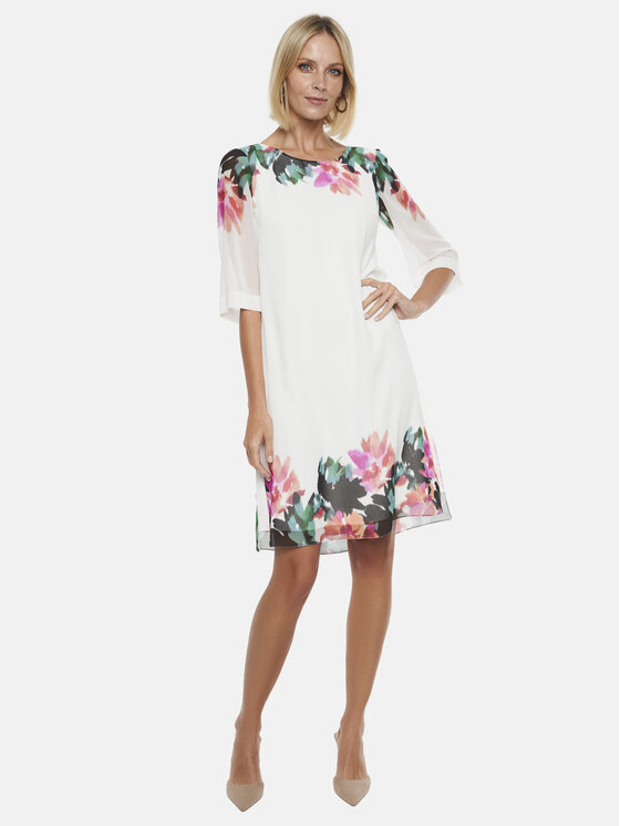 Potis & Verso Sukienka letnia Nina Biały Regular Fit | Modivo.pl