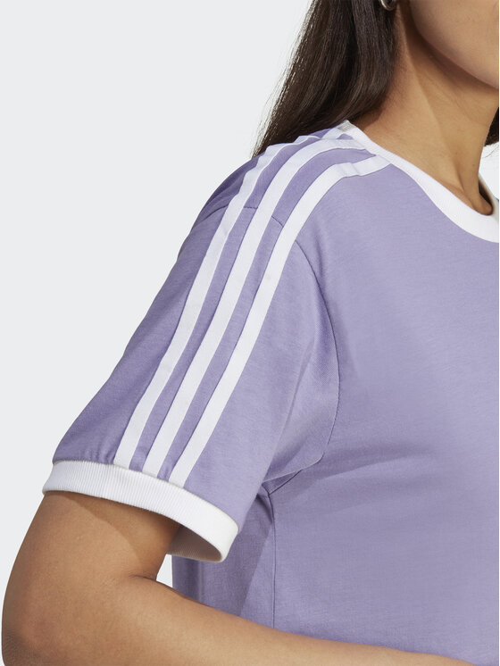 adidas T-Shirt Adicolor Classics 3-Stripes T-Shirt IB7411 Fioletowy Regular Fit | Modivo.pl
