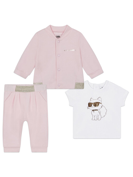 Karl Lagerfeld Kids Completo T-shirt, felpa e pantaloni Z98137 M Rosa ...