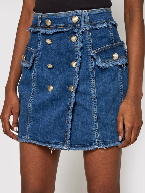 Liu Jo Fustă de blugi UA1109 D4506 Albastru Regular Fit | Modivo.ro