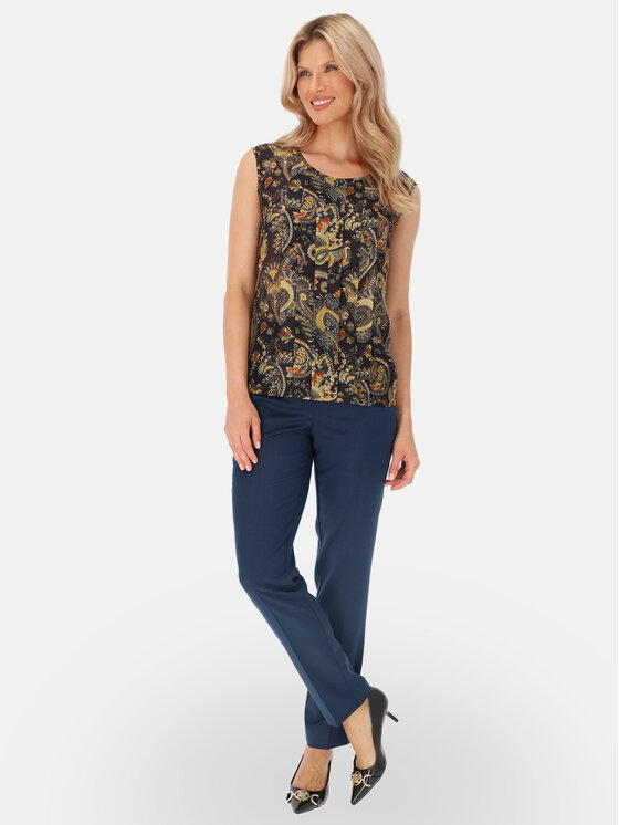 Potis & Verso Bluzka Franka Granatowy Regular Fit | Modivo.pl