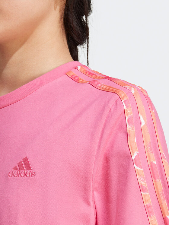 adidas Sukienka codzienna Essentials 3-Stripes Single Jersey Boyfriend ...