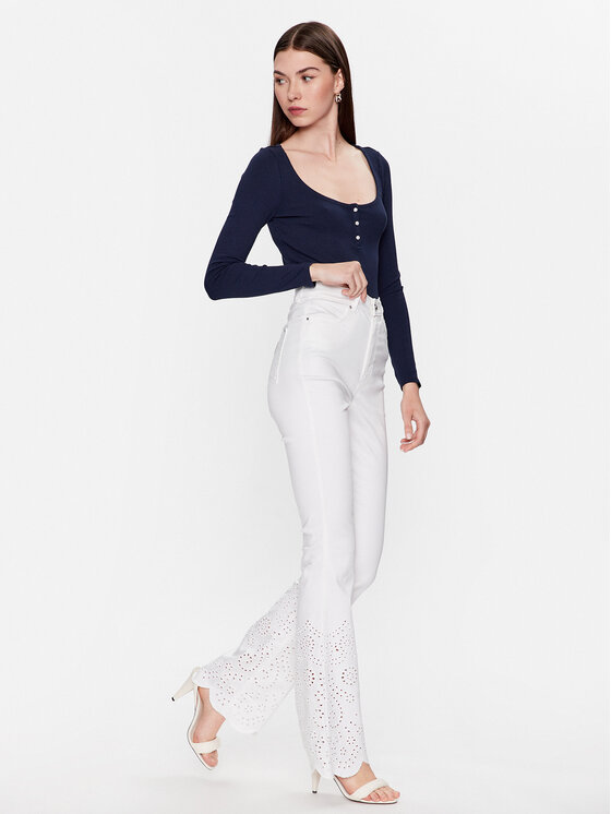 Guess Blugi Pop 70's W3GB33 W93CH Alb Skinny Fit | Modivo.ro