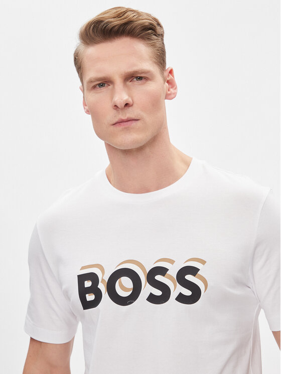 Boss T-Shirt Tiburt 427 50506923 Biały Regular Fit | Modivo.pl