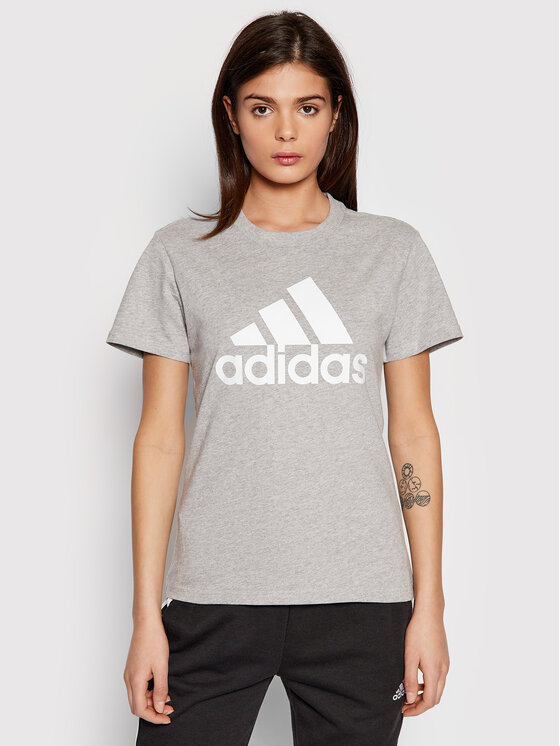 adidas T-shirt Essentials Logo Boyfriend H07808 Siva Loose Fit | Modivo.hr