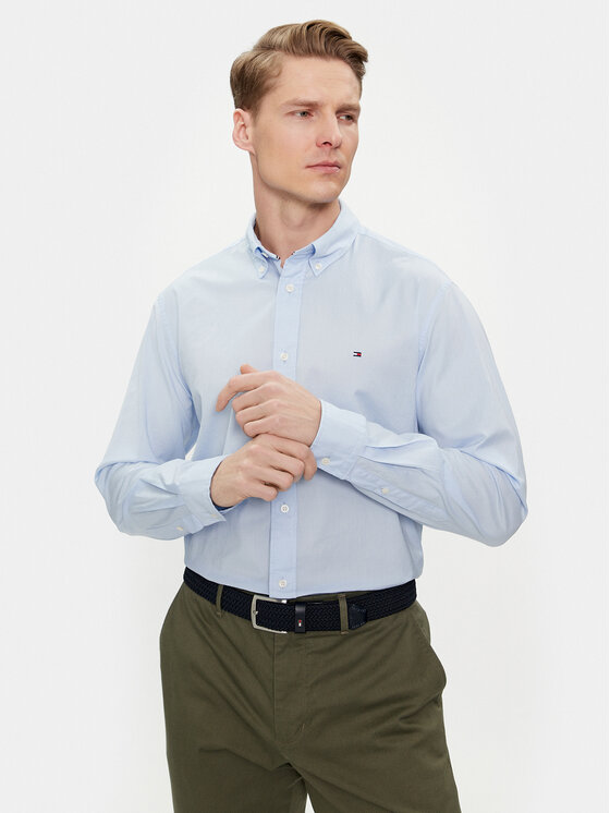 Tommy Hilfiger Koszula MW0MW30934 Błękitny Regular Fit | Modivo.pl