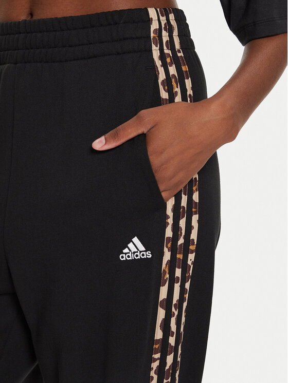 adidas Spodnie dresowe Essentials 3-Stripes IS2155 Czarny Loose Fit ...
