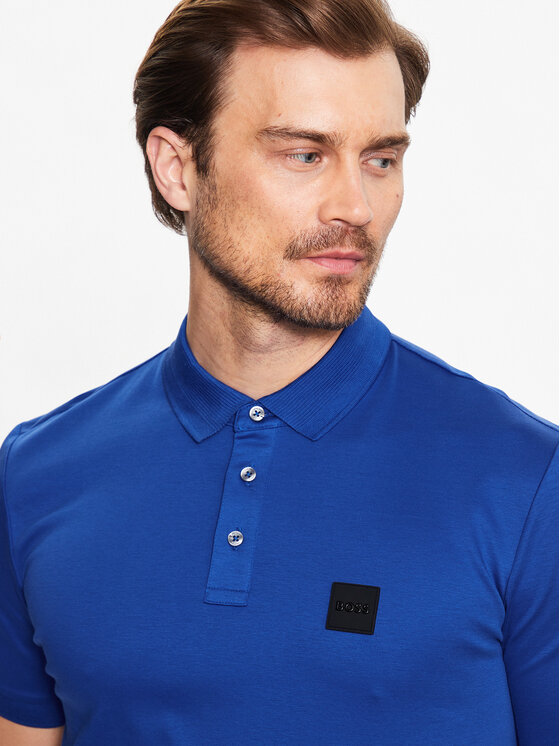 Boss Polo 50486953 Niebieski Regular Fit | Modivo.pl