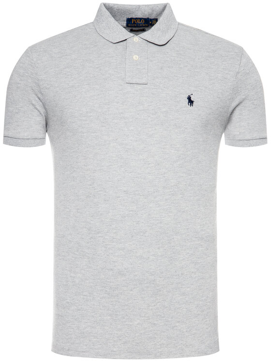 Polo Ralph Lauren Polo Core Replen 710782592 Szary Custom Slim Fit ...