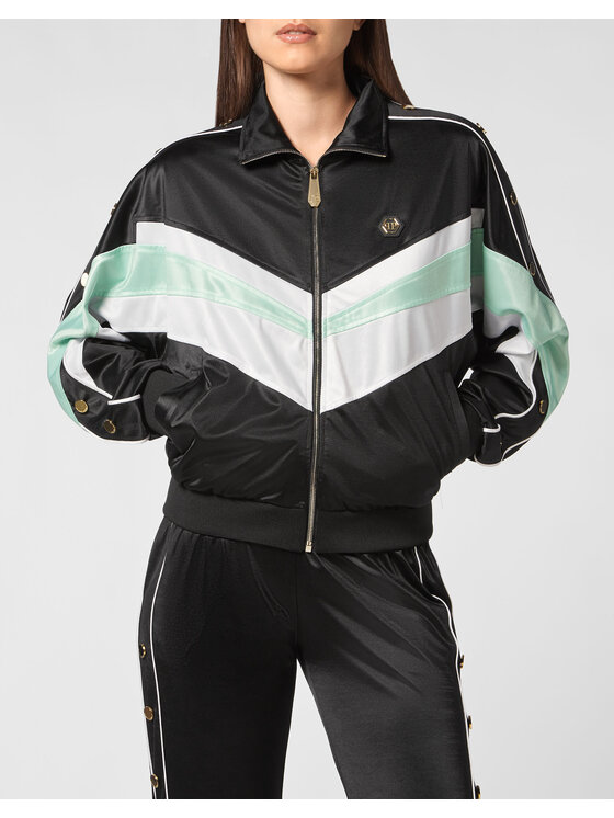 PHILIPP PLEIN Komplet top i spodnie 4749 Czarny Regular Fit | Modivo.pl