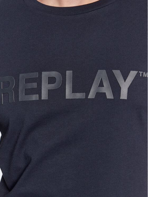 Replay T-Shirt M6462.000.23188P Granatowy Regular Fit | Modivo.pl