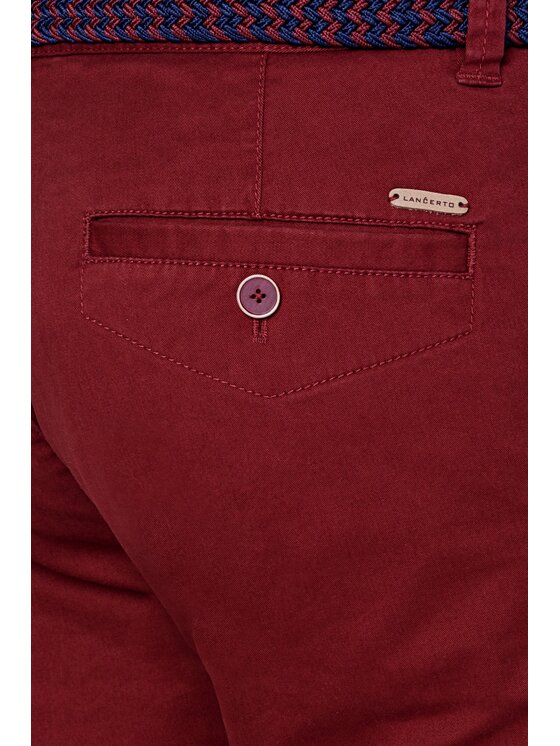 Lancerto Spodnie materiałowe Pedro II Czerwony Regular Fit | Modivo.pl