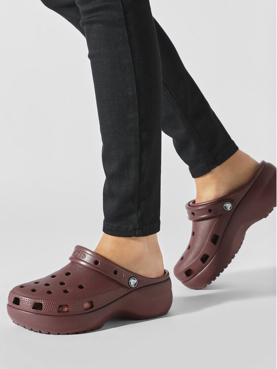Crocs Pantoletten Crocs Classic Platform Clog W 206750 Violett | Modivo.de