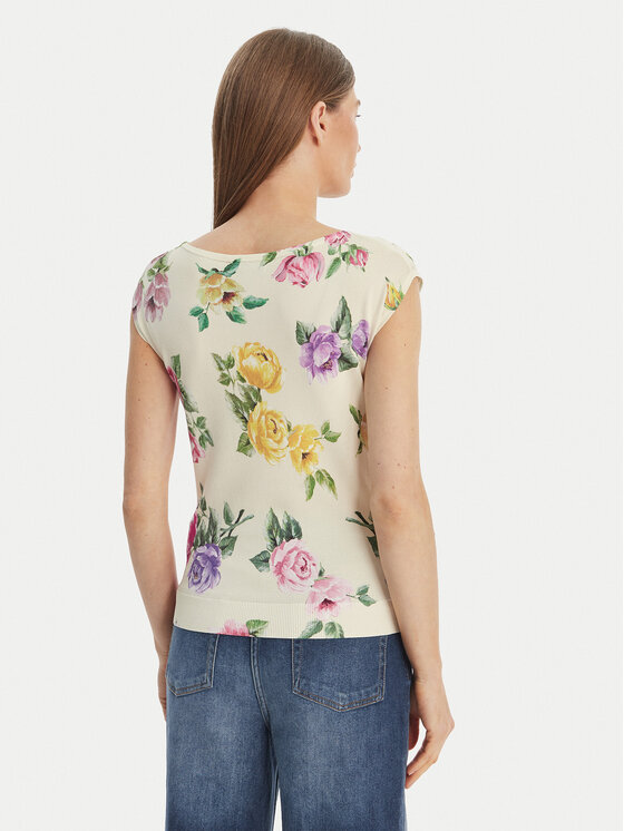 Luisa Spagnoli Bluzka Contigia 100301 Beżowy Slim Fit | Modivo.pl